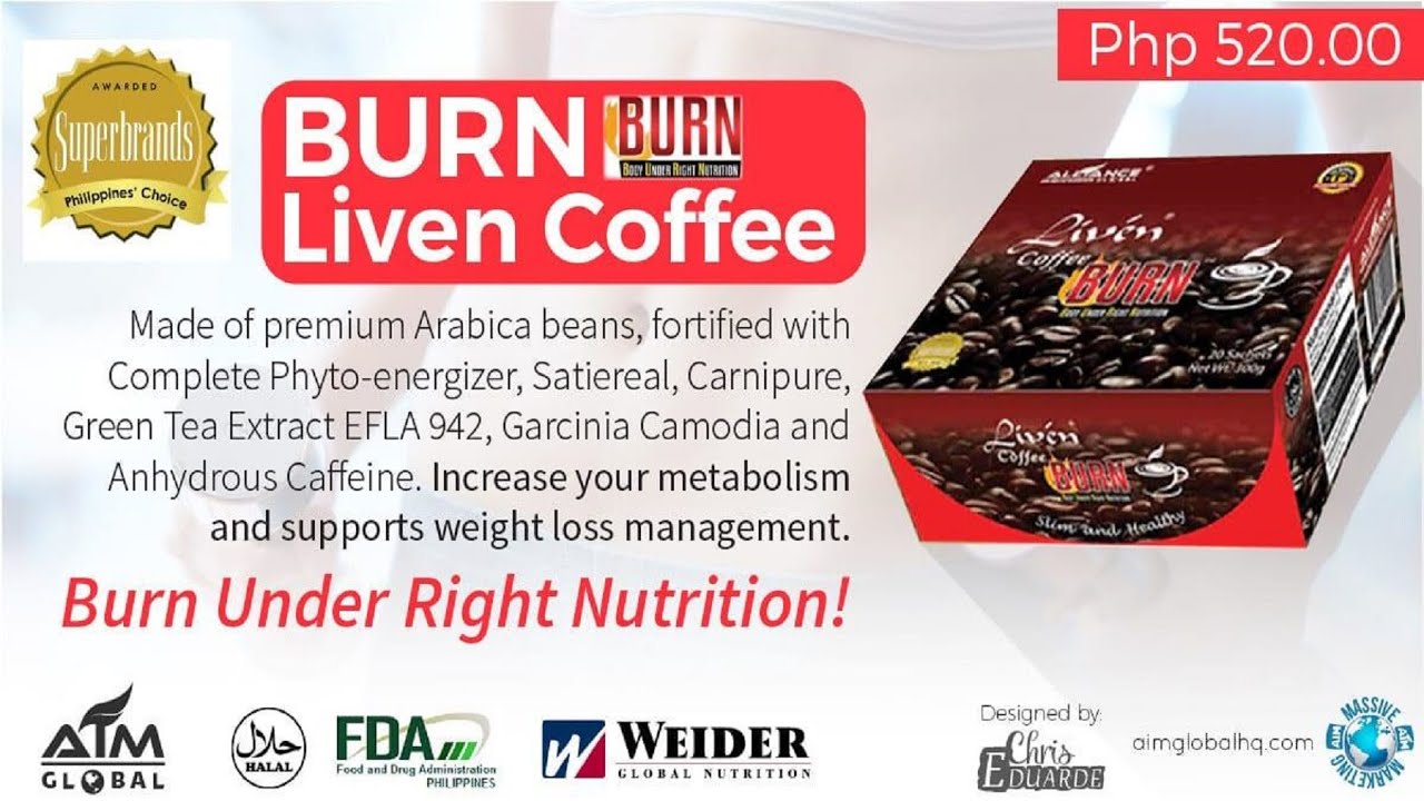 BURN Liven Slimming Alkaline Coffee  AIM Global Products Presentations