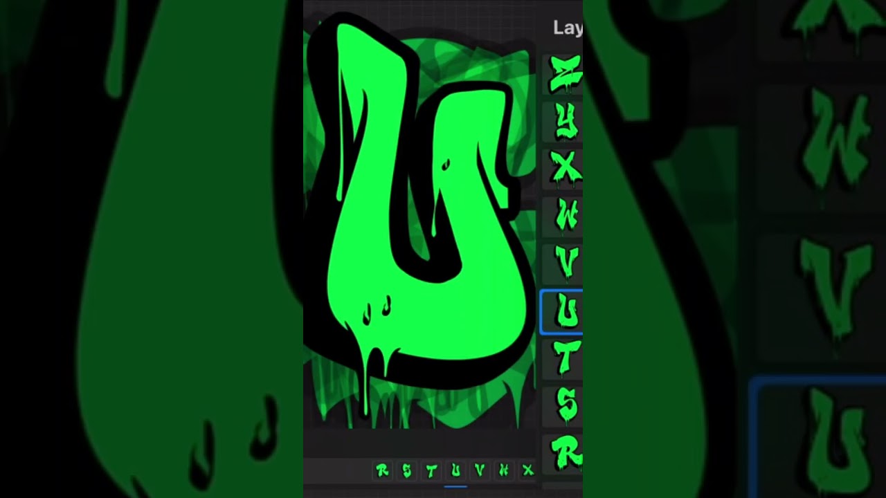 Zombie Graffiti Letter Alphabet, Buy now on Etsy: DSMCStudio (Link in Bio)