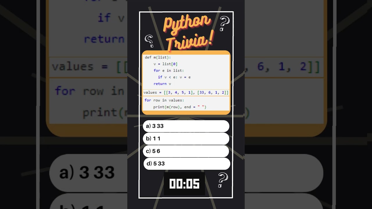 Python Trivia   List 46 #coding #python #techcommunity #shorts #trending #viral #datascience