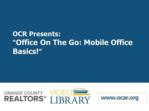 OCR Training: Office On The Go: Mobile Office Basics