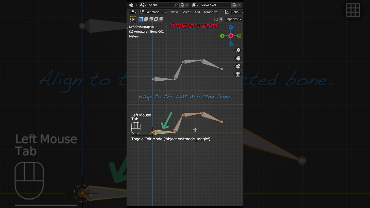 Align Bones - Blender Tips