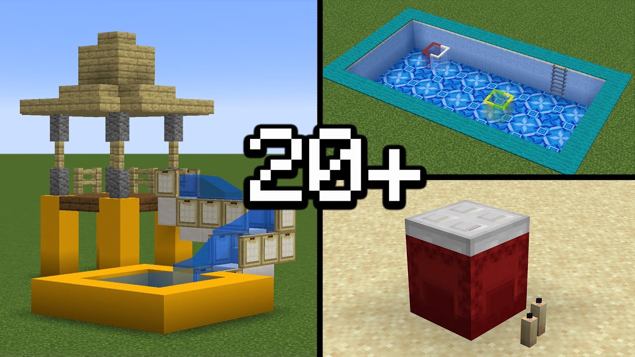 20+ SUMMER Build Hacks in Minecraft! - Minecraft Builders