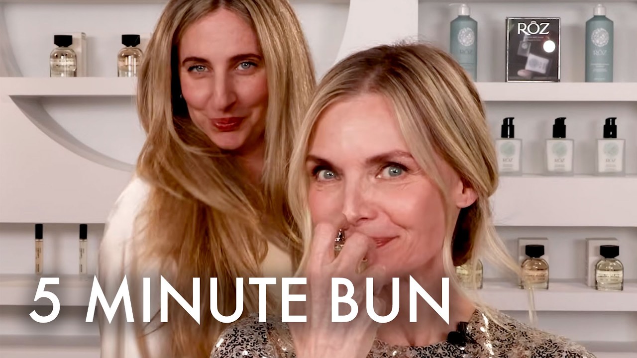 5 Minute Bun on Michelle Pfeiffer
