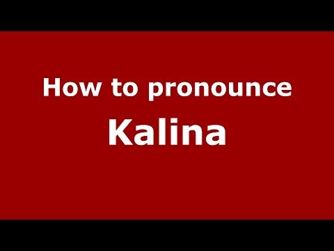 How to pronounce Kalina (Russian/Russia) - PronounceNames.com