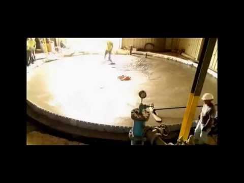 Lewisburg, WV - Sludge Holding Tank Concrete Floor Pour - Time Lapse Video