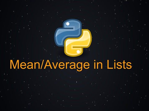 How to find the Mean/Average of a list in Python