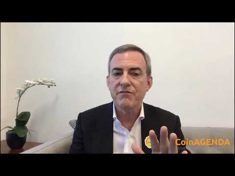 William Quigley, World Asset Exchange CEO, speaks during a fireside chat with Michael Terpin