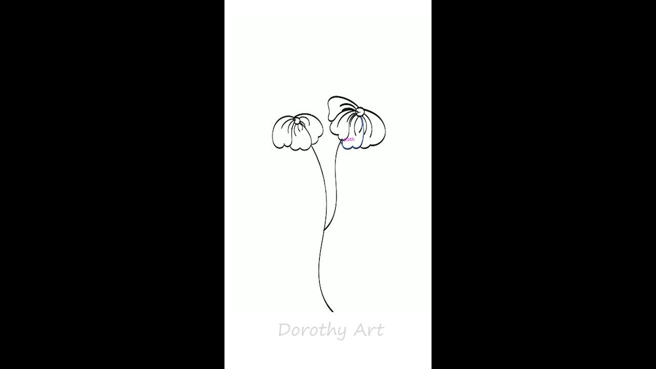 Flower illustration #shorts #dorothyart #lineart