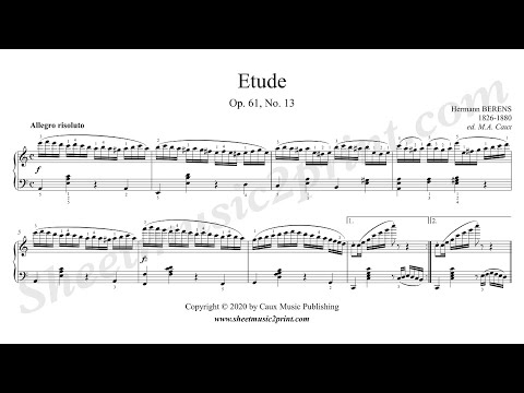 Berens : Etude in A minor, Op. 61, No. 13