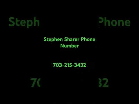 @StephenSharer Phone 📞 Number