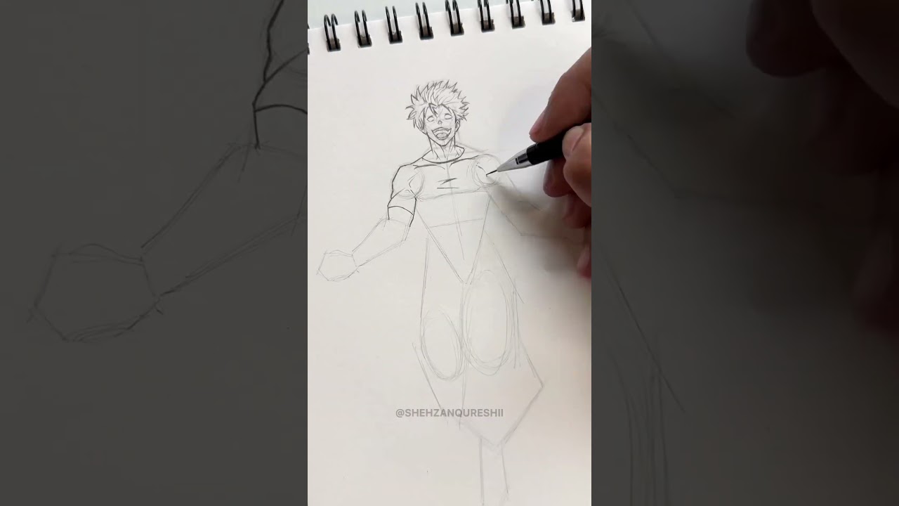 Drawing Mad Gojo Satoru Full Body