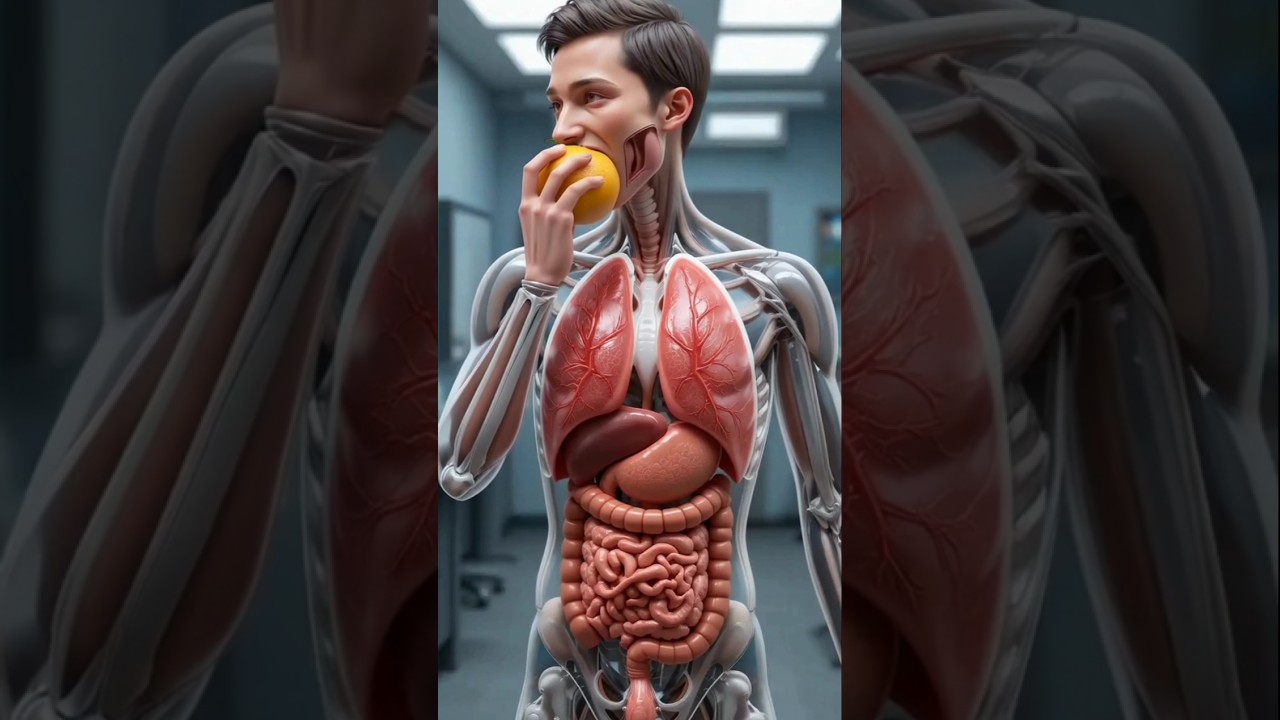 Robotic Man eating #digestiveprocess #humanbody #3danimation #robot #medical #illustration #aiarts