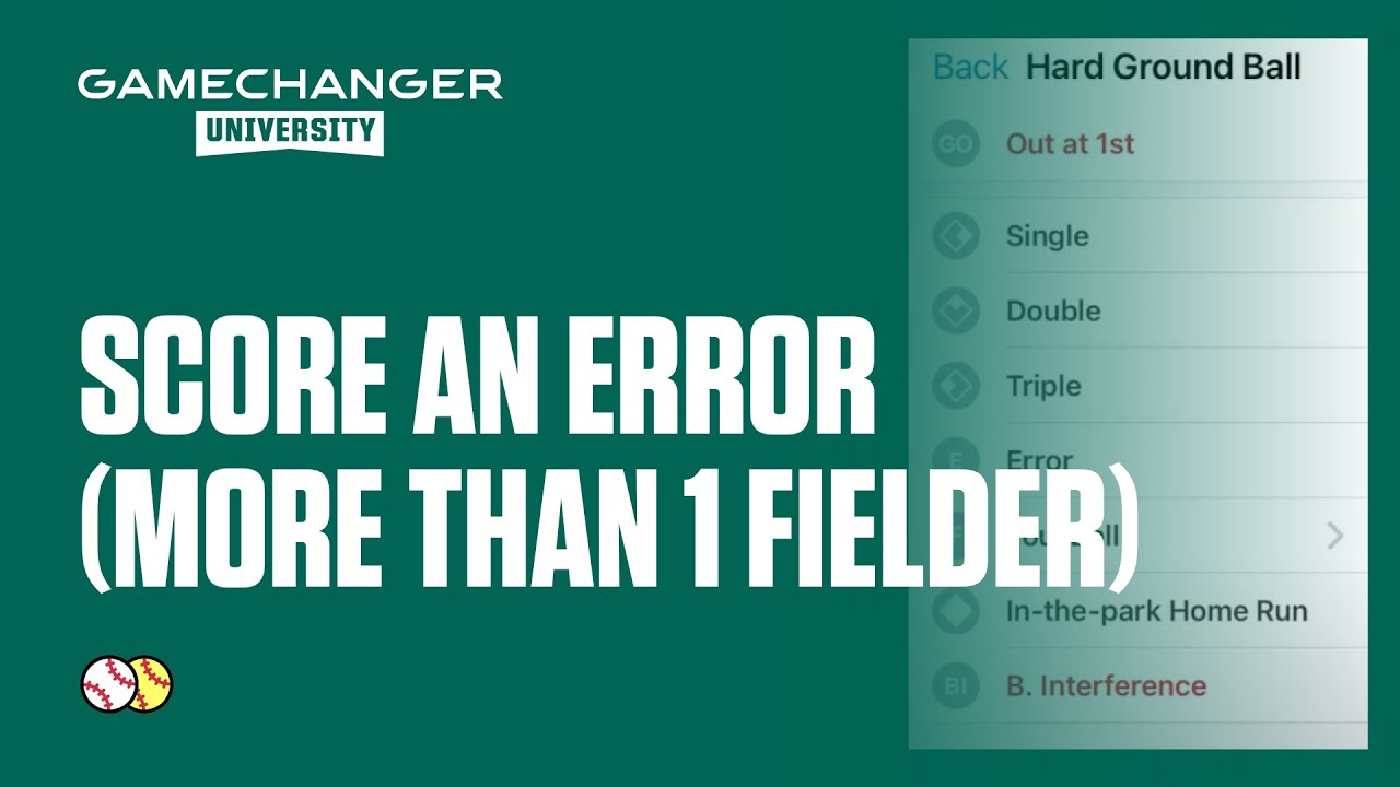 Error (Multiple Fielders) | GameChanger University