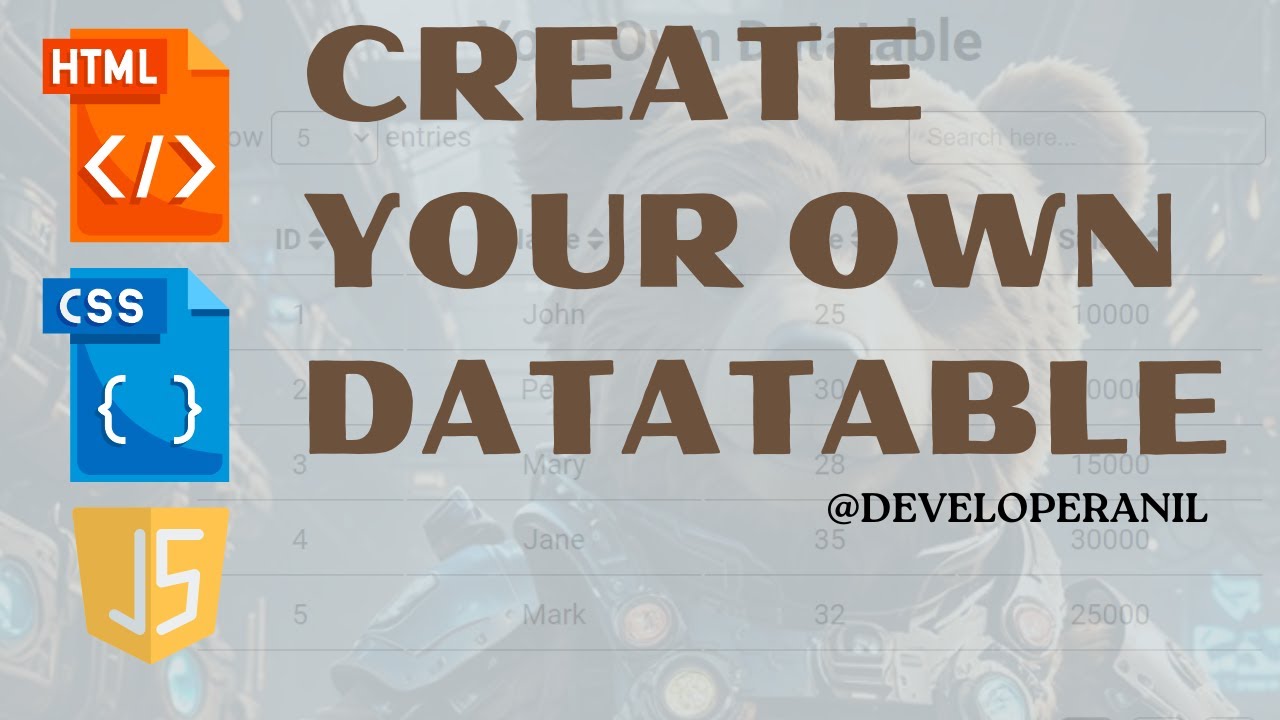 Creating Dynamic Data Tables: HTML, CSS, and JavaScript Tutorial #codingtutorial #nepalideveloper