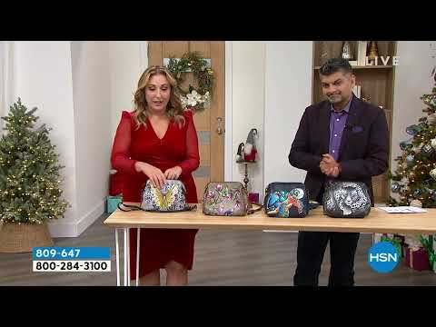 Anuschka HandPainted Leather MultiCompartment Crossbody