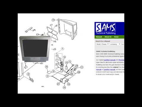 How to use SAMS Technical Publishing to find consumer electronics manuals