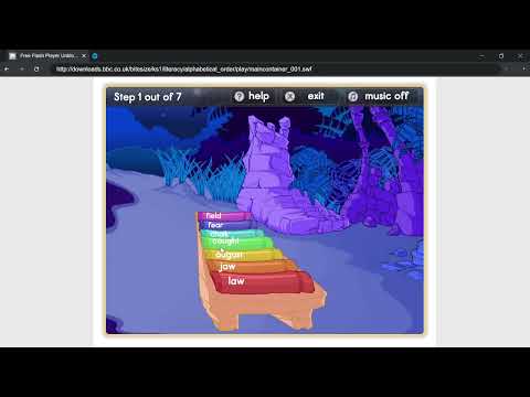 BBC Bitesize KS1 Literacy Alphabetical Adventure Walkthrough