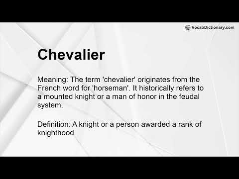 Chevalier Meaning