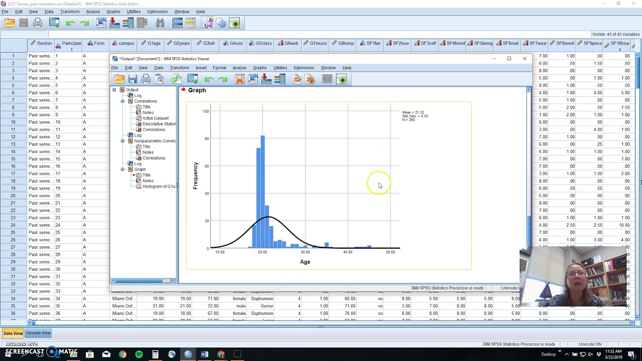 SPSS: Correlation (Pearson, Spearman, scatterplots)