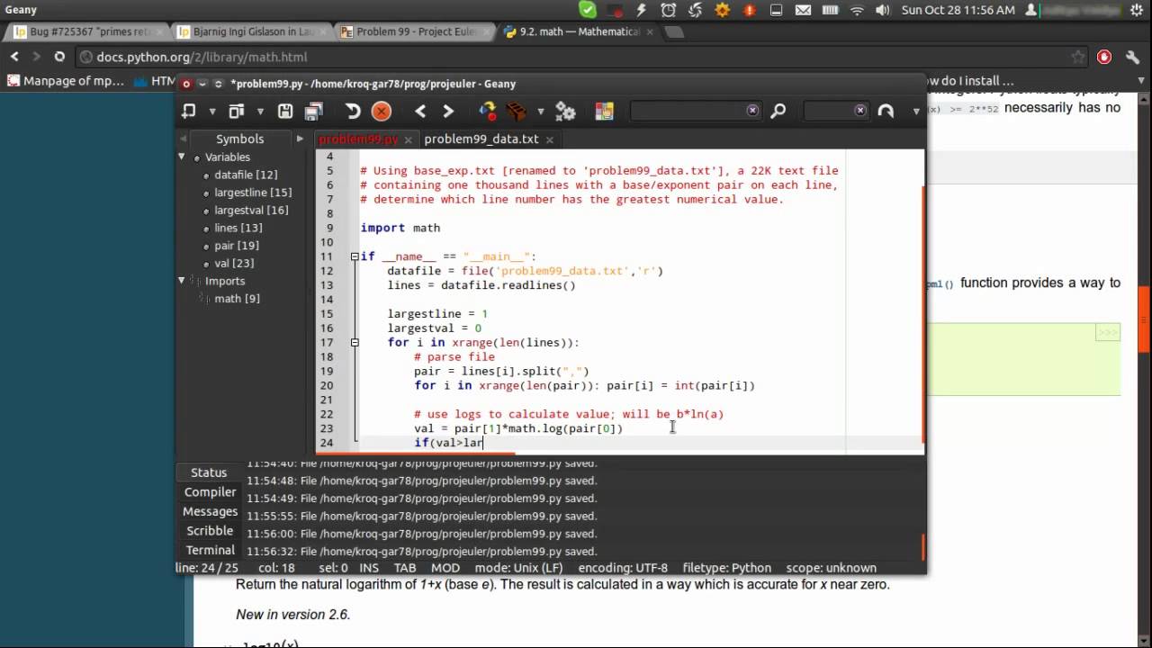 Project Euler - Problem 99