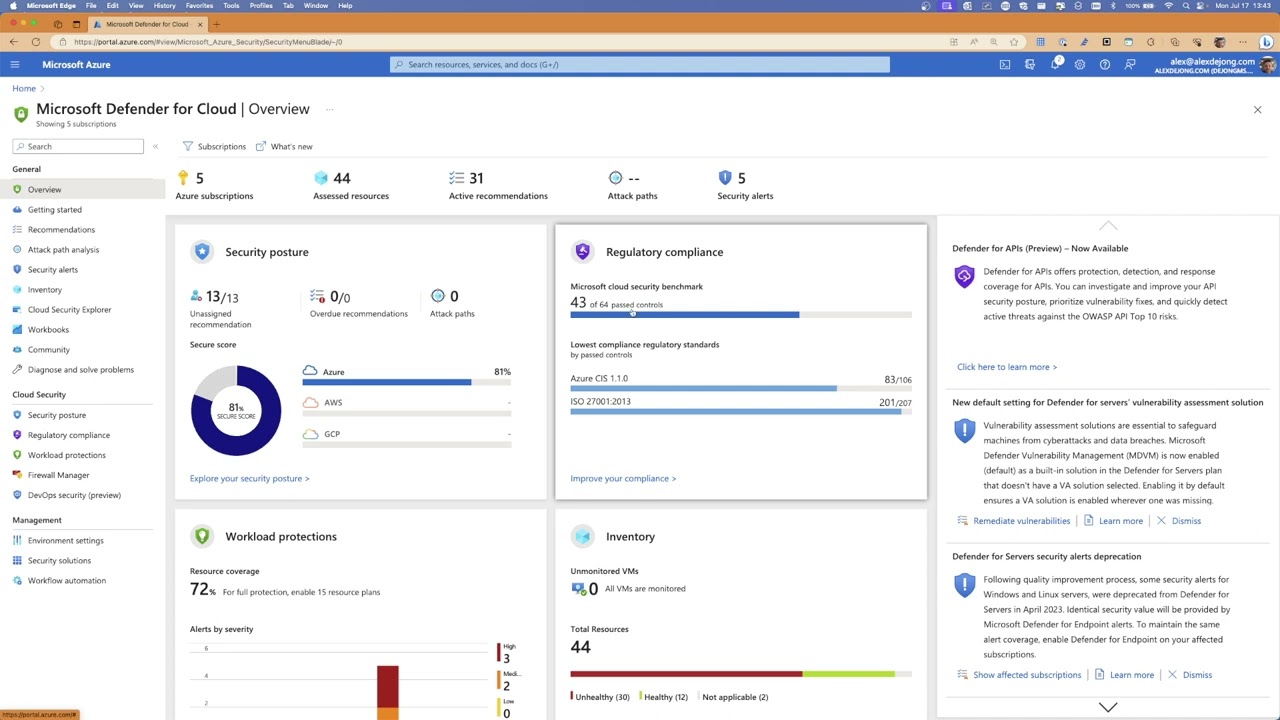 Microsoft Defender for Cloud  - Secure Score demo