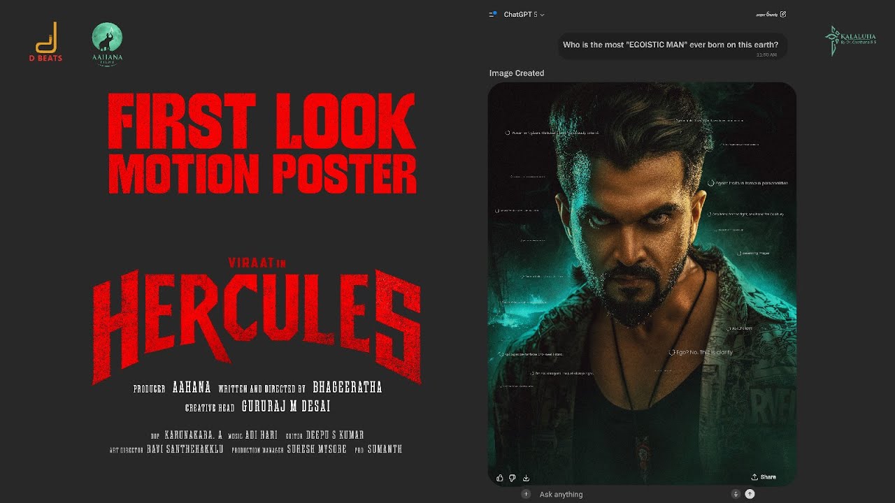 Hercules | First Look Motion Poster | Viraat | Aahana Films | Bhageeratha | Adi Hari
