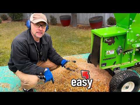 Prune Chip & Mulch at home with a powerful Wood Chipper Shredder YARDBEAST 2090