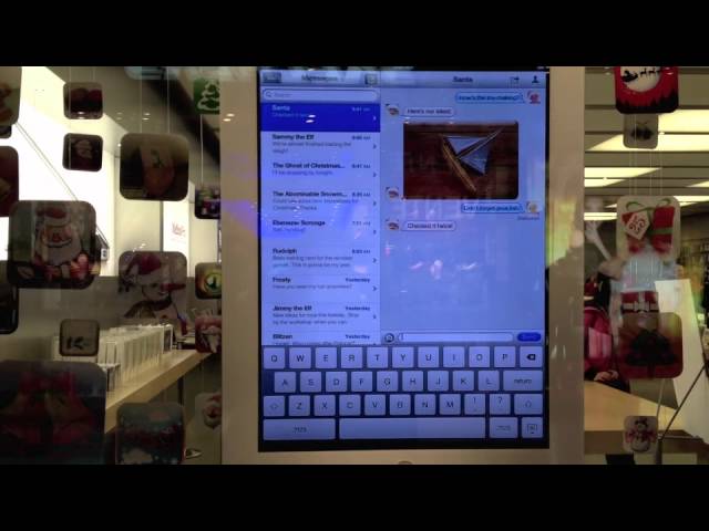 Giant iPads appearing at Apple Stores: Holiday displays reveal Santa is ...