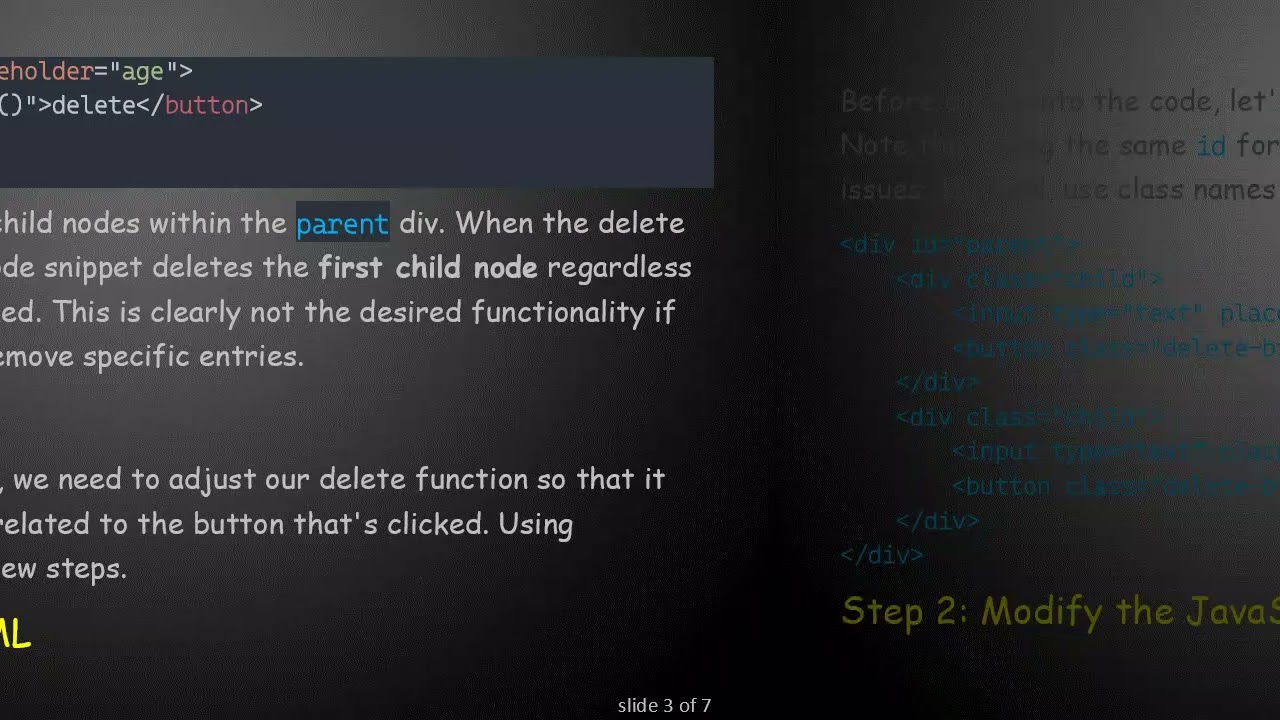 How to Delete a Specific Child Node in JavaScript