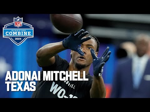 Adonai Mitchell's FULL 2024 NFL Scouting Combine On Field Workout