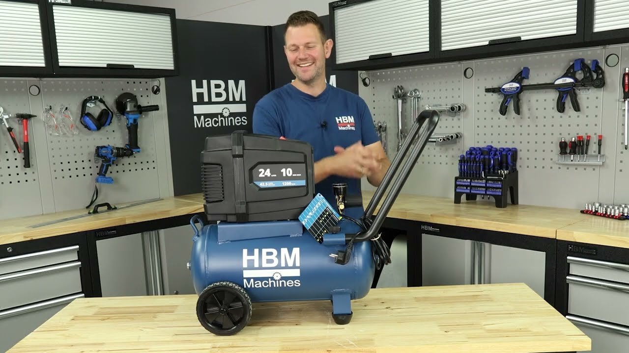HBM olievrije compressor 24 liter | HBM Machines