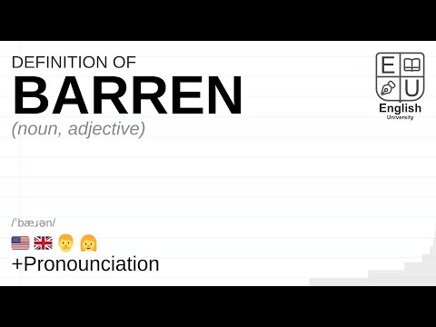 BARREN meaning, definition & pronunciation | What is BARREN? | How to say BARREN