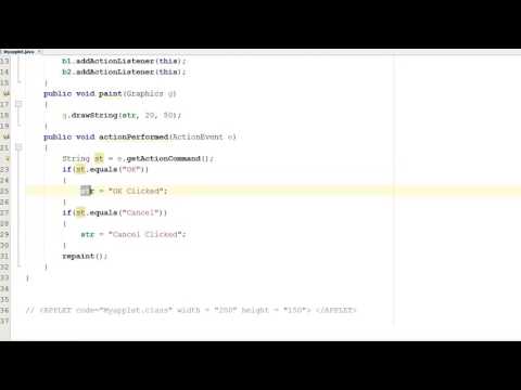 Learn Example of Event Handling Two Buttons in Java Applet Hindi - Mind Luster