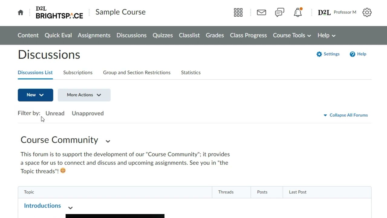 Create a Discussion Forum | Instructor