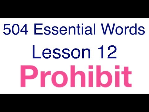 504 Essential Words with movie - Lesson 12 - Prohibit meaning