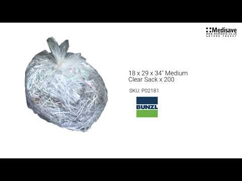 18 x 29 x 34 Medium Clear Sack x 200 P02181 1920x1080