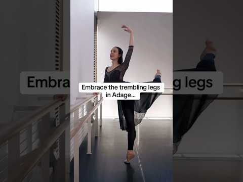 A REMINDER. WE DON’T SKIP ADAGE TO GET GOOD AT ADAGE. EMBRACE THE SHAKING 😂✨ #ballettips #vaganova