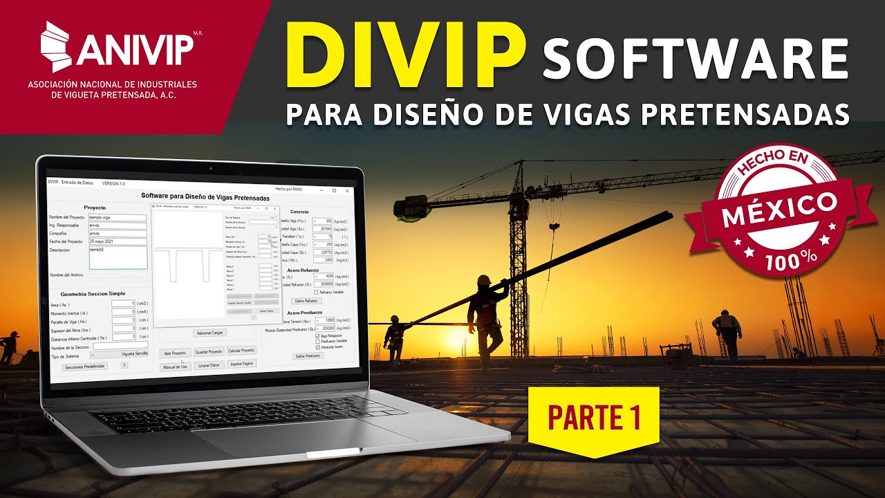 SOFTWARE PARA DISEÑO DE VIGAS PRETENSADAS - PARTE 1