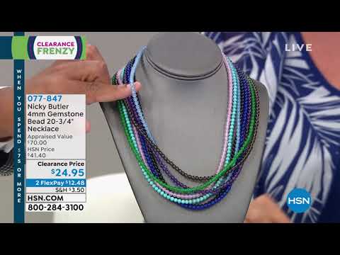 Nicky Butler 4mm Gemstone Bead 203/4" Necklace