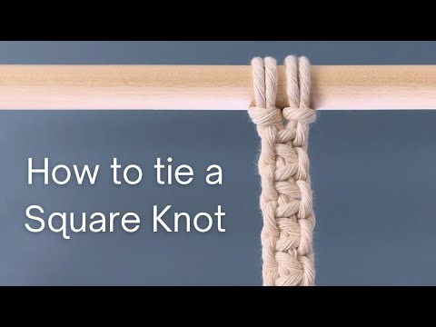 How to tie a square knot 🪢 - DIY Macrame Tutorial