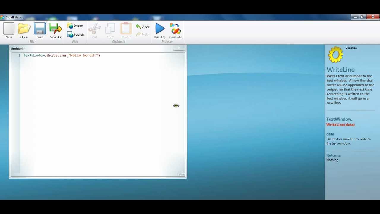 SmallBasic - Tutorial 1
