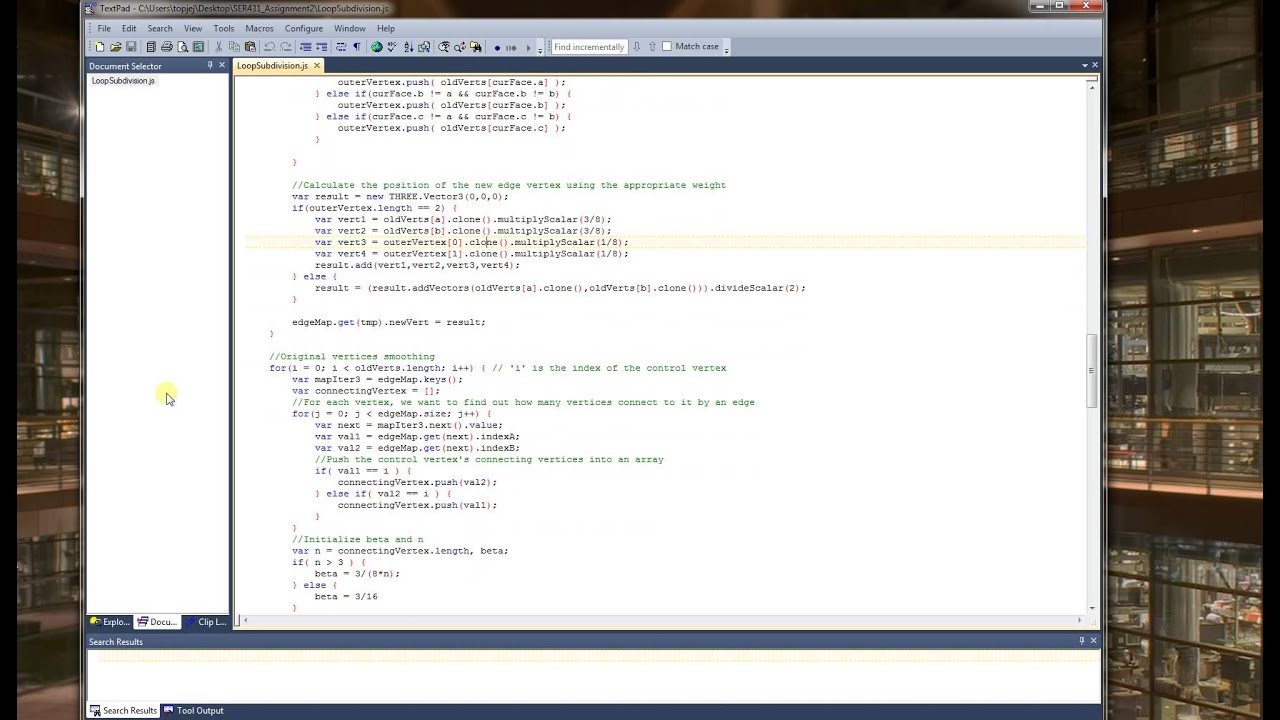 SER431 - Assignment 2 - Loop Subdivision