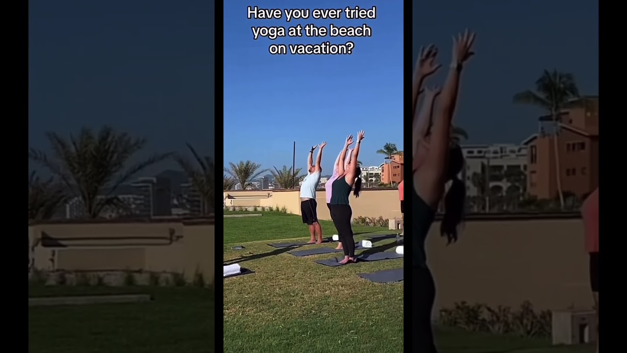 which resort offers the best Sunrise Yoga? #travel #allinclusive #zoetryloscabos #yoga #sunrise