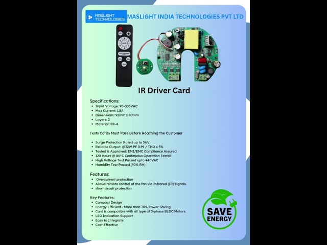 BLDC IR DRIVER CARD FOR - BLDC IR DRIVER FOR CEILING FAN Manufacturer ...