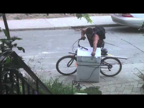 Man Carries Chest Freezer on Bike – Freaky Freezers