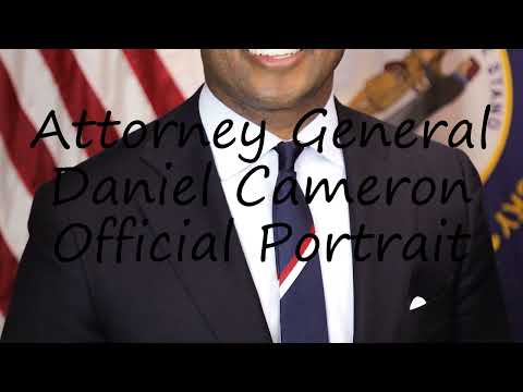 How to pronounce Attorney General Daniel Cameron Official Portrait in English?