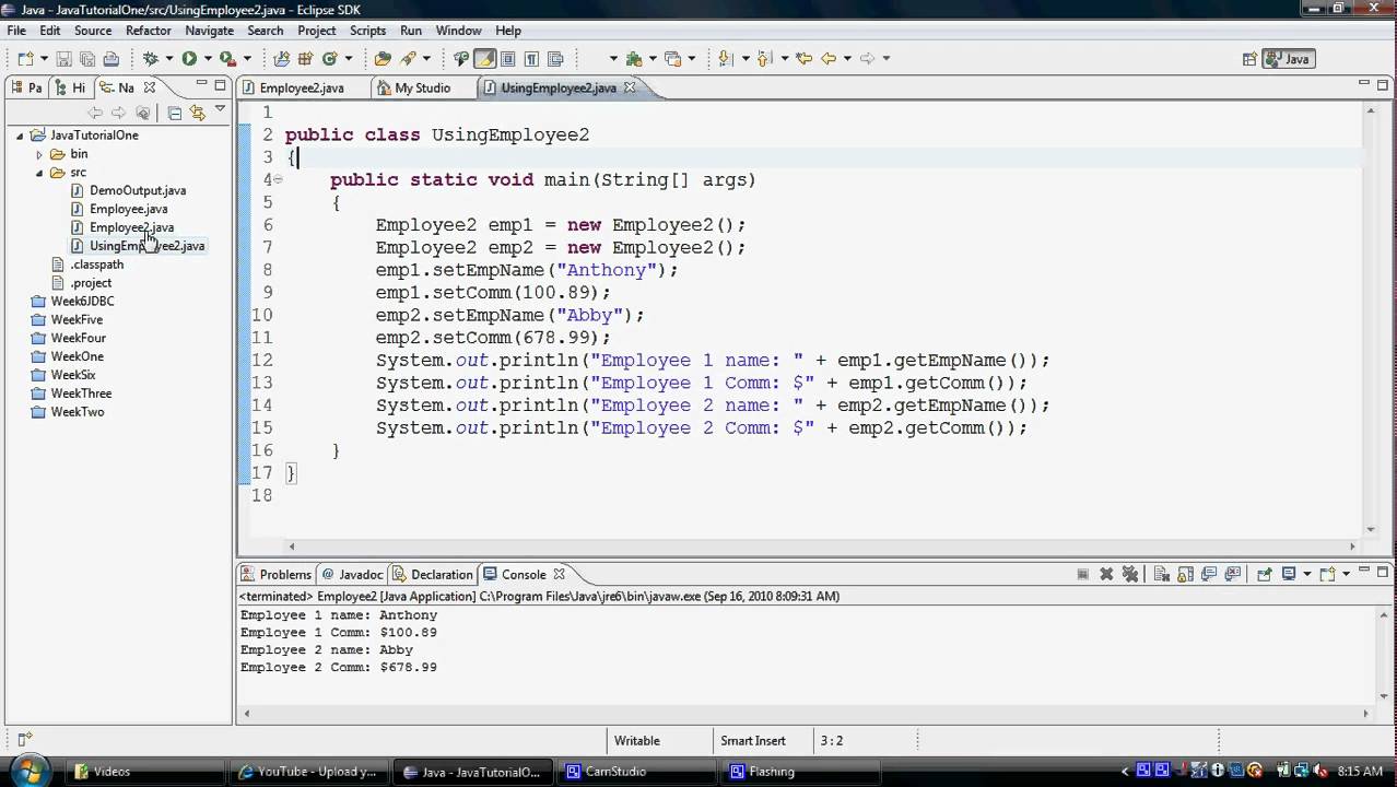 Java Tutorial: Creating Objects Three - Association