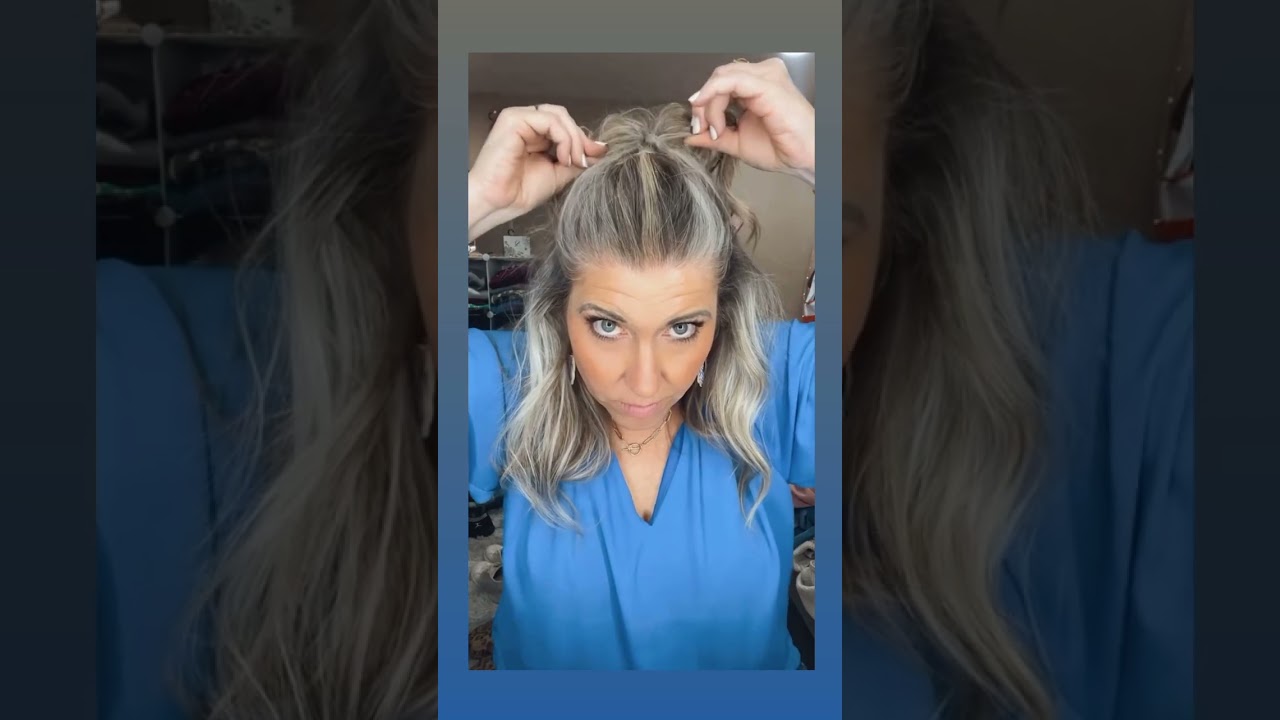 Adding some volume to my thin hair with this easy, half updo. #hairtutorial #hairtips #hairstyles