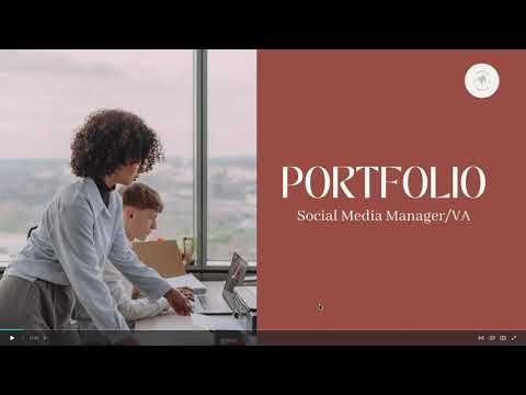 Social Media Manager Portfolio Presentation Canva Template (Pink) #SMMA