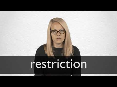 RESTRICTION definition in American English | Collins English Dictionary